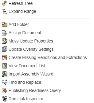 Assembly Elements Context Menu
